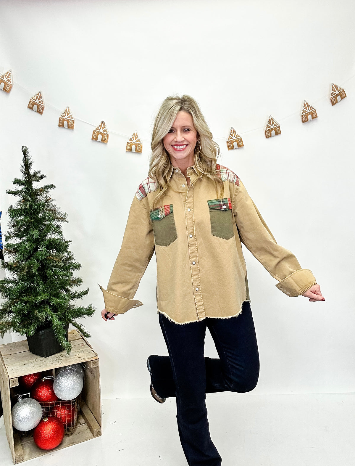 Aspen Button Front Top — Courtney's Boutique